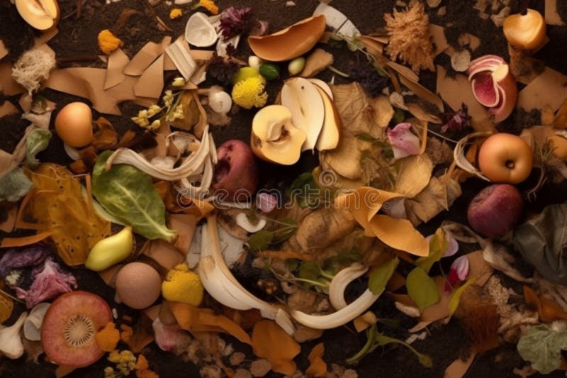Top View of a Pile of Food Waste. Kitchen Waste on a Compost ...