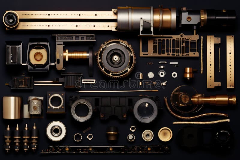 Top View of Pinhole Camera Components Layout Stock Photo - Image of ...