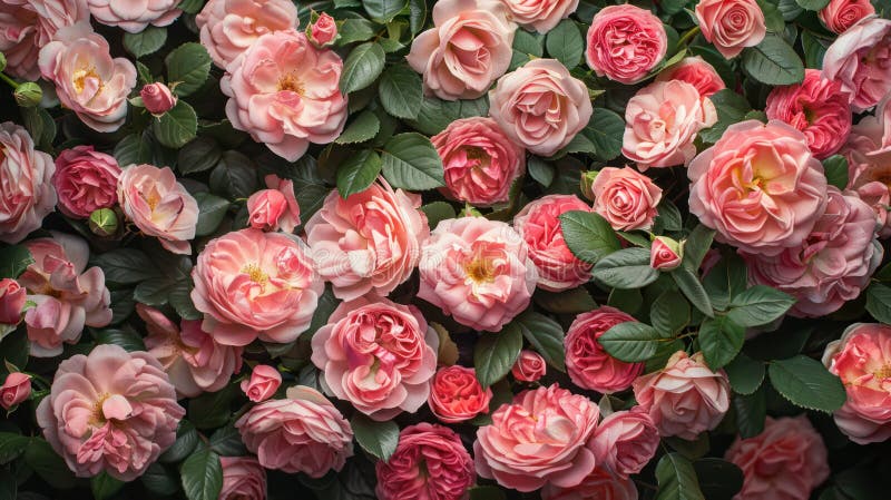 Top View of Pink Rose Flowers in Studio - Background Image of Rose ...
