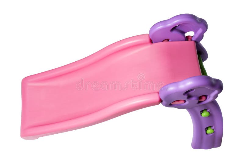 Top View of Pink Slide for Kid Isolated on White Background Stock Photo ...