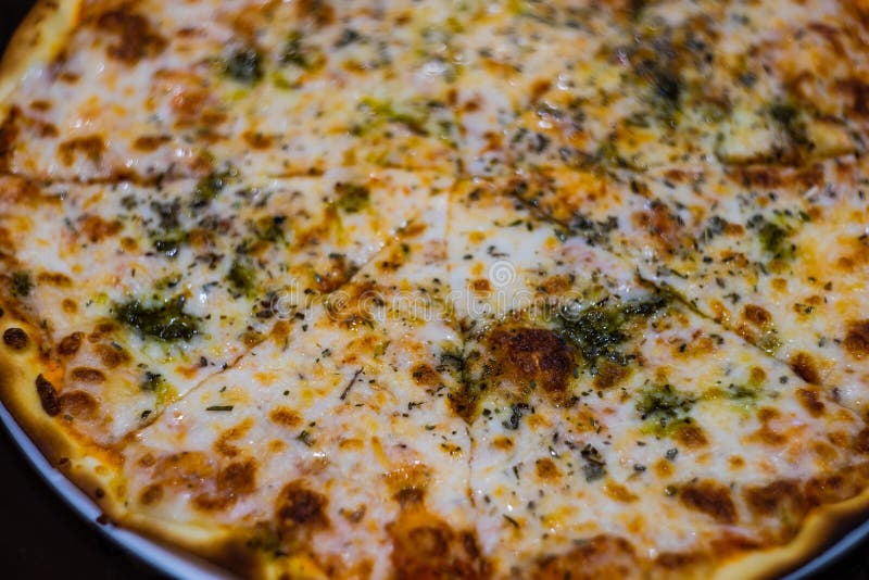 Top view of pizza stock photo. Image of view, baked - 246818462