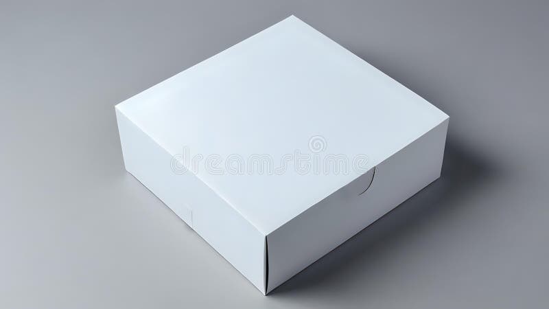 Top View of a Plain White Cardboard Box Placed on a Clean Surface ...