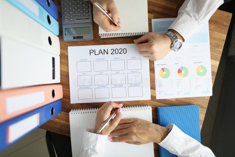 Business planning on 2020 stock photo. Image of office - 165121664