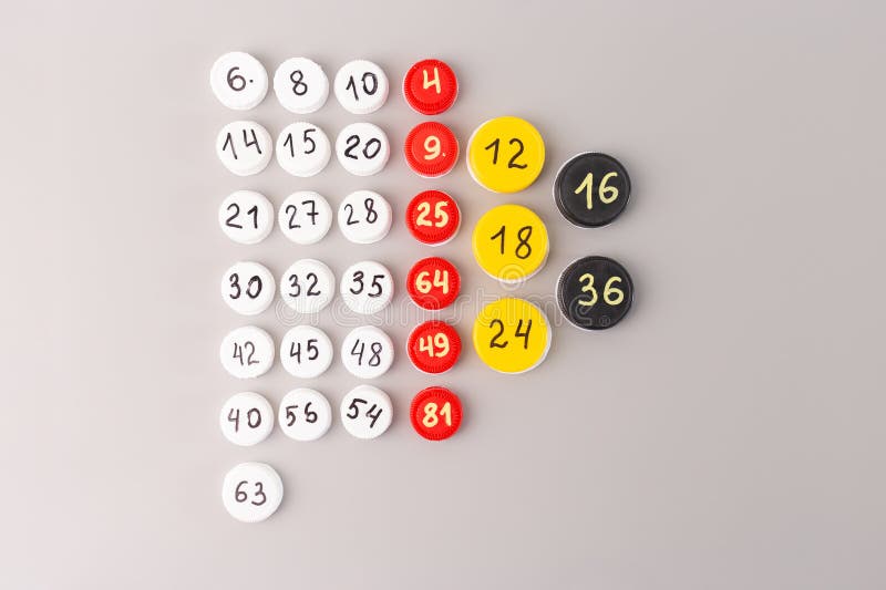 Top View of Plastic Bottles Cups with Numbers, Step in Creative Project ...