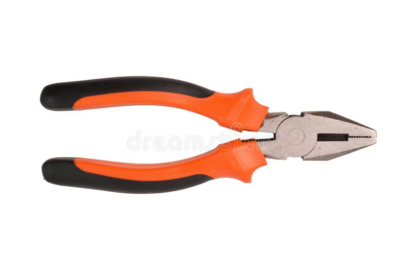 Top View of Pliers with Long Noses and Blue Handle Stock Photo - Image ...