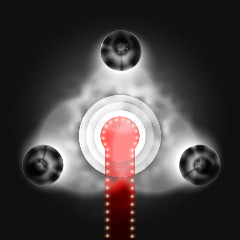 Top View of Podium with Red Carpet. Stock Vector - Illustration of lamp ...