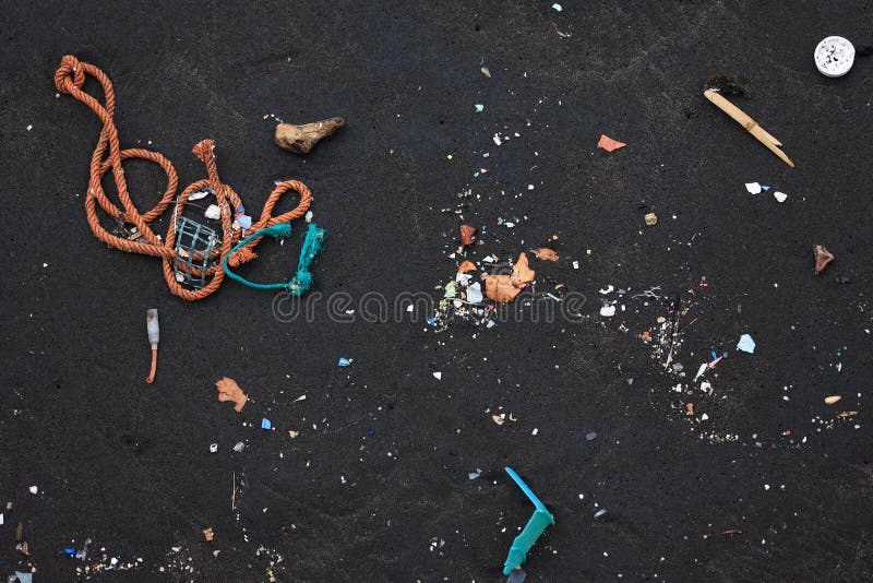 Top View of Polluted Water Filled with Plastic Waste and Debris ...