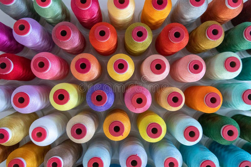Top View of Polyester Threads. Texture. Sewing Background. Stock Photo ...