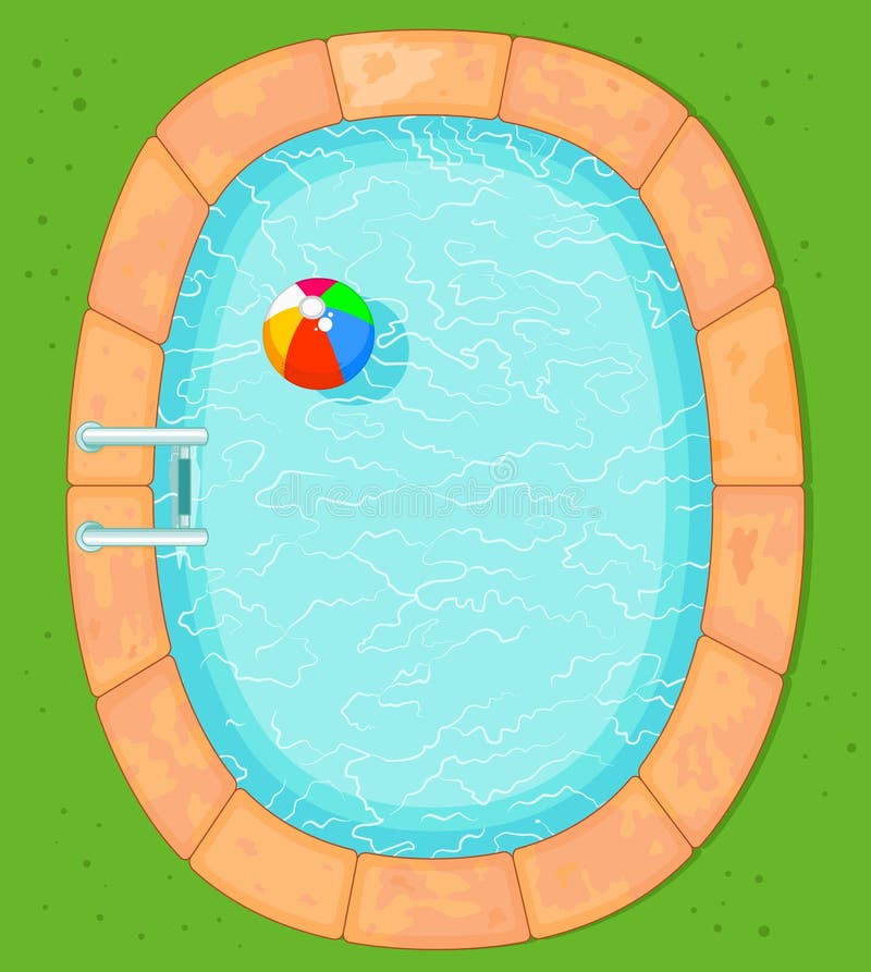 Top View Pool stock vector. Illustration of pool, clip - 54782071