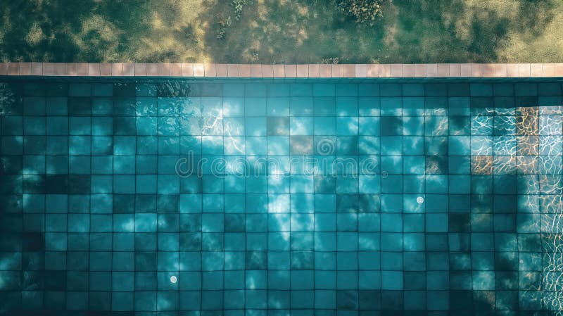 Top View of the Pool with a Mosaic Bottom. Generative AI Stock Photo ...