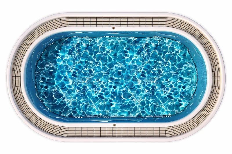 Top View of a Pool Very Simple Vector Illustration Generative AI Stock ...