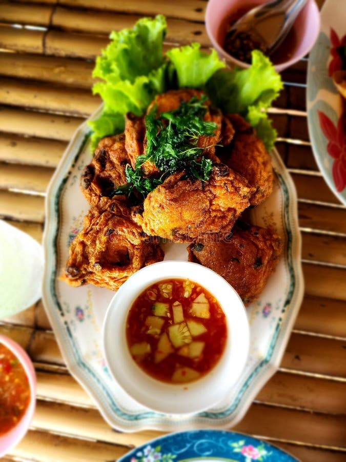 Top View, Popular Asian Dish Made with Fish Fillet Mixed with Batter ...