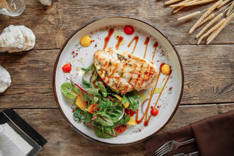 Portion of Grilled Chicken Steak Stock Photo - Image of roasted, fillet ...