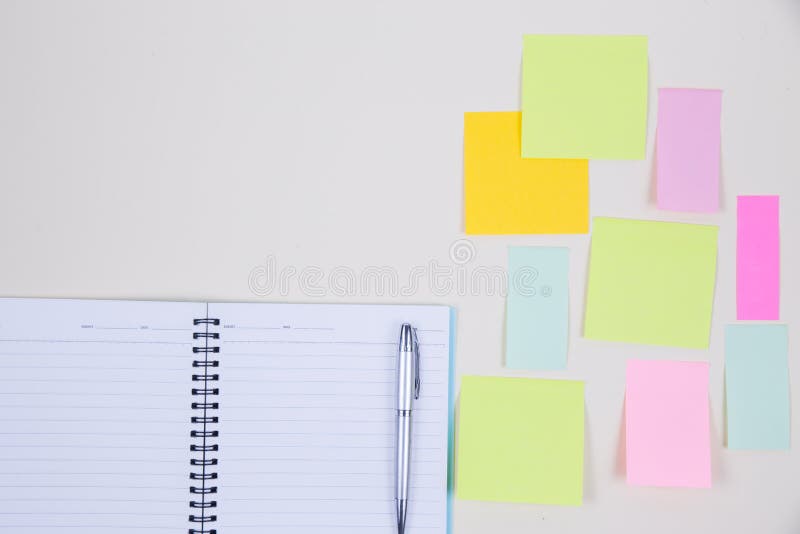 Top View Post it Paper Note Stock Photo - Image of blank, design: 167760650