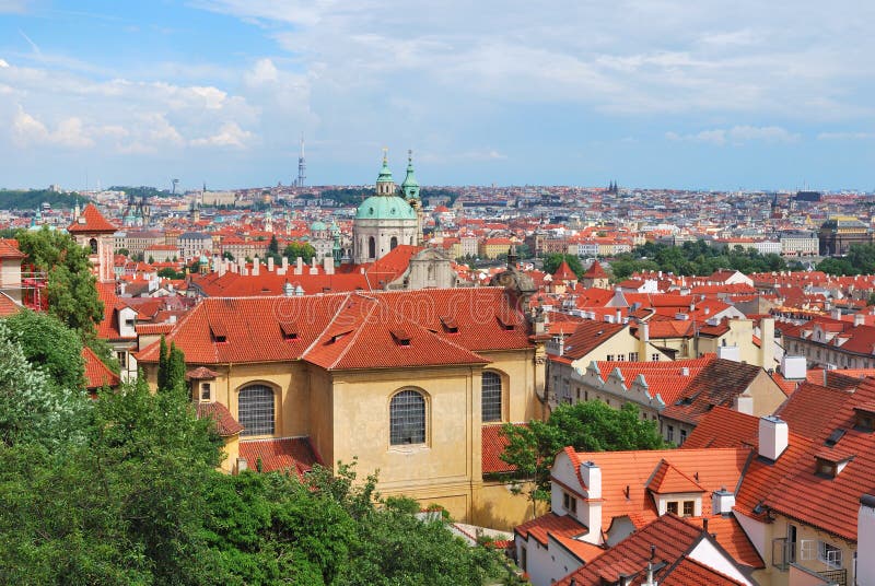 Top-view of Prague stock image. Image of republic, landmark - 58379725