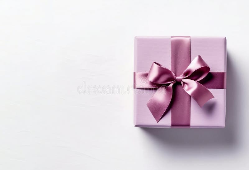 Top View of Present with Customizable Space for Text. Celebration ...