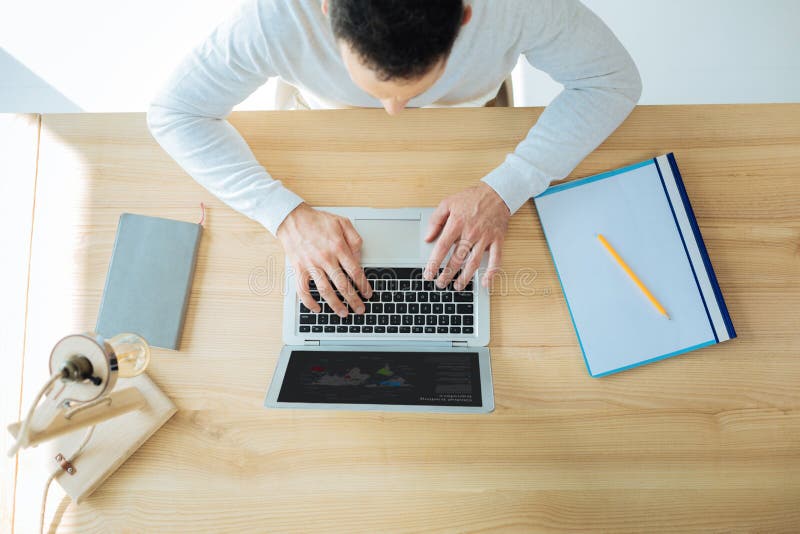 Top View of a Professional Workplace Stock Image - Image of office ...