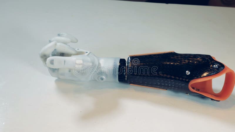 Top View of a Prosthetic Arm Moving Its Fingers Stock Video - Video of ...