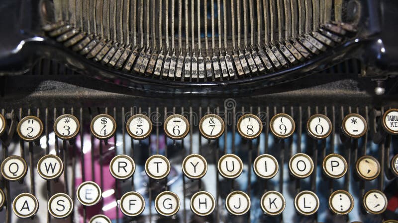 Top View QWERTYUIOP stock photo. Image of typewriter - 62352544