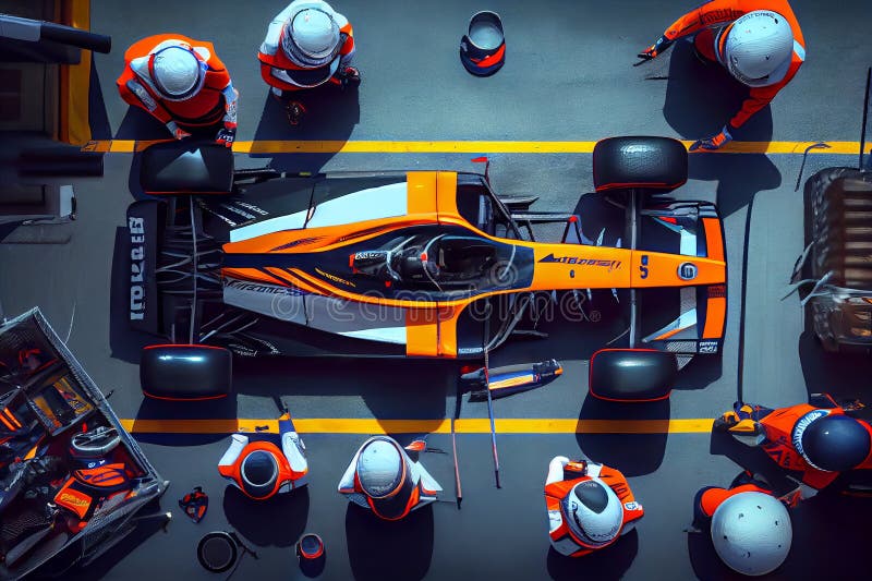 Top View of a Racing Car. Generative AI Stock Illustration ...