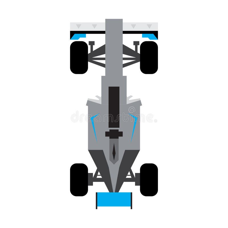 Top view of a racing car stock vector. Illustration of roof - 96406023