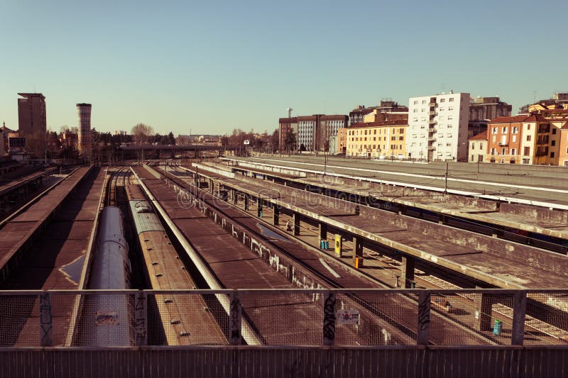 Top View of Railroad Station Stock Image - Image of urban, outdoor ...