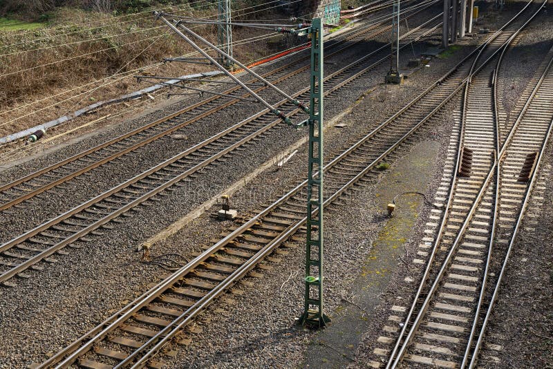 Top View of the Railway Tracks. Stock Photo - Image of journey ...