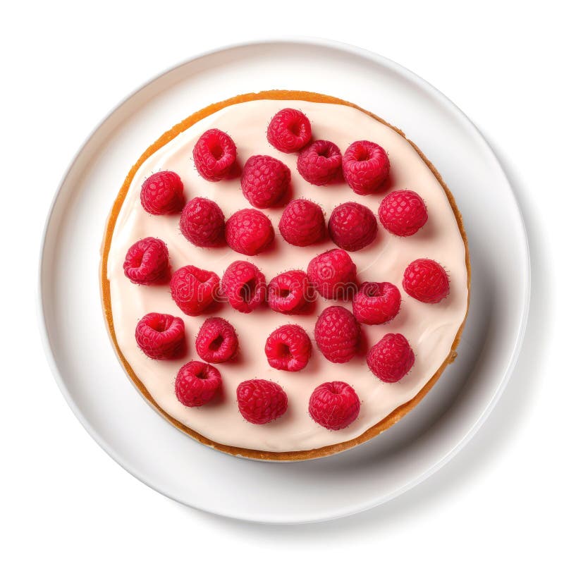 Top View of Raspberry Cheesecake. Stock Illustration - Illustration of ...