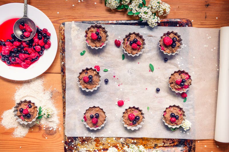 Top View Tray with Oatmeal Porridge Bowl with Strawberries, a Cup of ...
