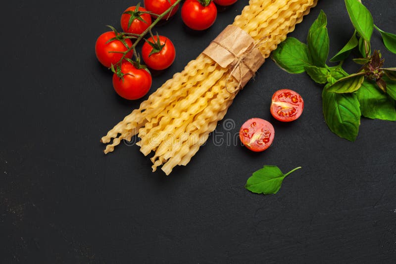 Top View of Raw Italian Pasta. Creative Photo. Stock Image - Image of ...