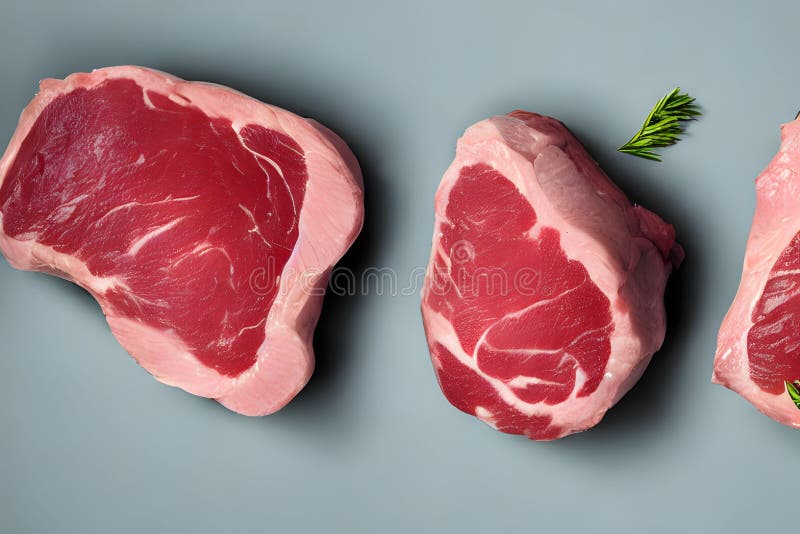 Top View of Raw Meat Slices for Steak Stock Photo - Image of tasty ...
