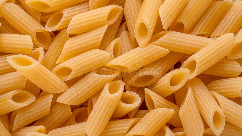 Top View of Raw Pasta Penne Stock Image - Image of noodles, fresh ...