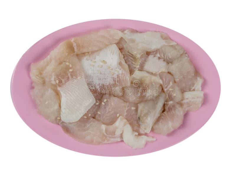 Raw white fish on plate stock image. Image of prepared - 103471743