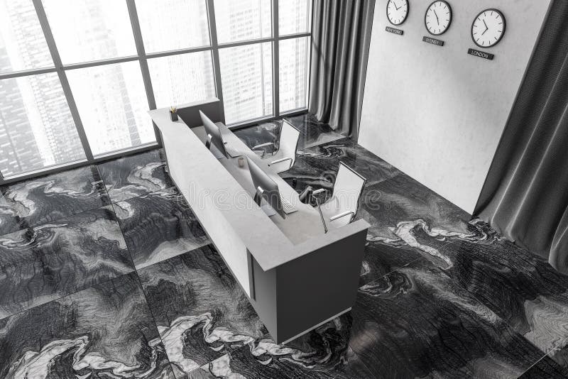 Top View Reception Desk Stock Illustrations – 208 Top View Reception ...