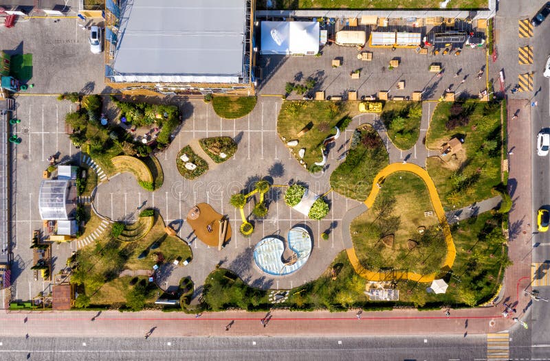 Top View of Recreation Park on Day Stock Photo - Image of aerial ...