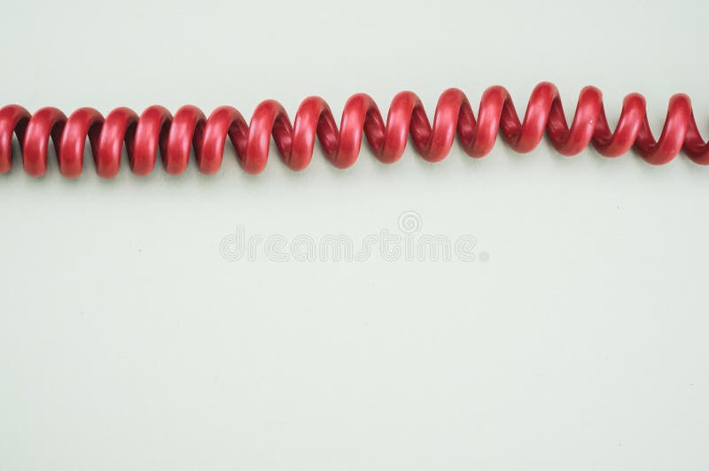 Top View of the Red Cable on the Green Surface Stock Image - Image of ...