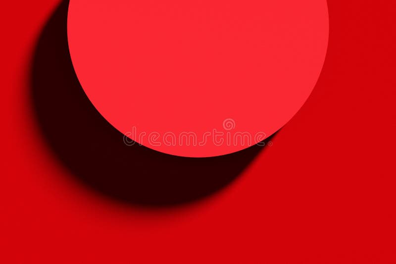 Top View of a Red Circle Podium or Platform Template or Mockup Stock ...