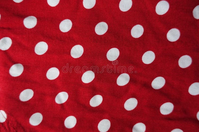 Top View of Red Cotton with White Spots Stock Photo - Image of bright ...