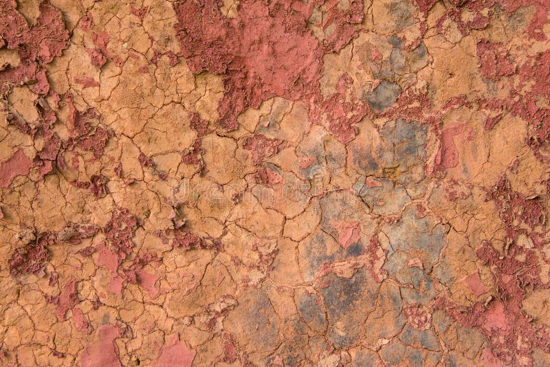 Top View of Red Dry Soil Texture for Background Stock Image - Image of ...