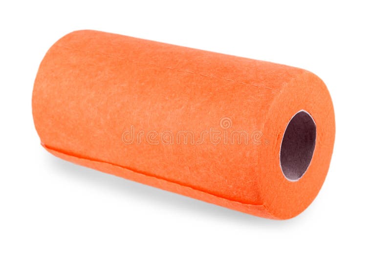 Top View of Red Felt Fabric Roll Isolated on White Stock Photo - Image ...