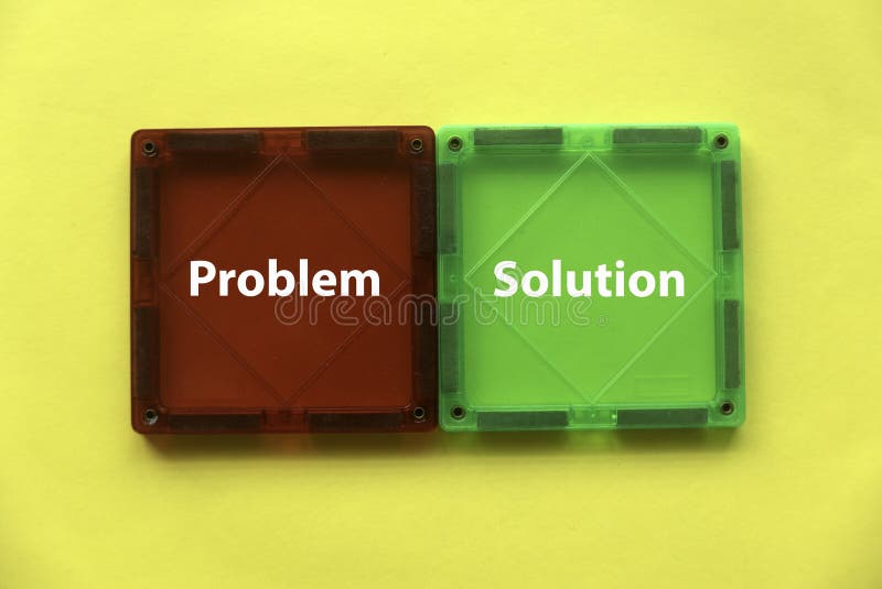 Top View of Red and Green Square Written with Problem and Solution on a ... Top View of Red and Green Square Written with Problem and Solution on a ...