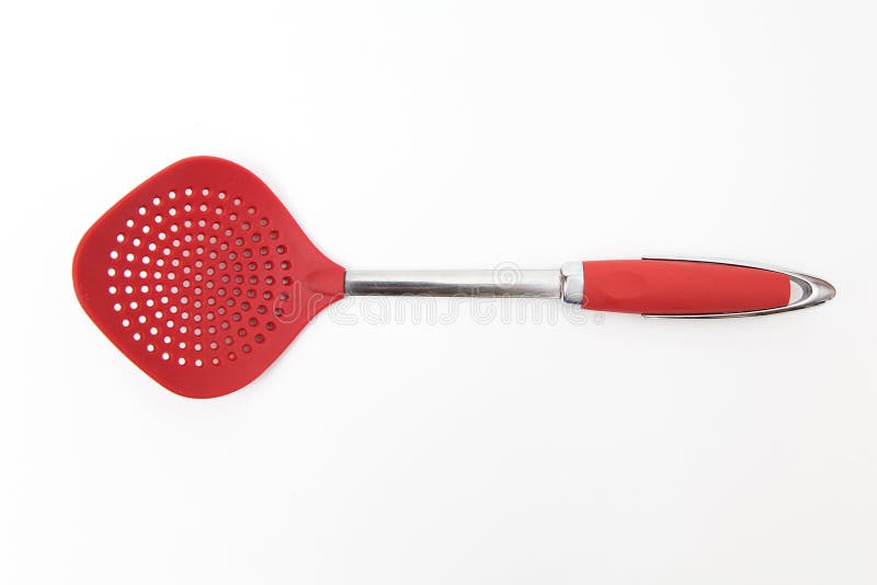 Top View of a Red Plastic Skimmer on a White Background Stock Photo ...