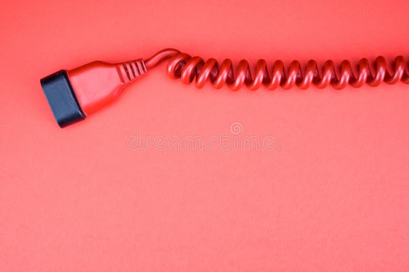 Top View of the Red Plug on the Red Surface Stock Photo - Image of ...