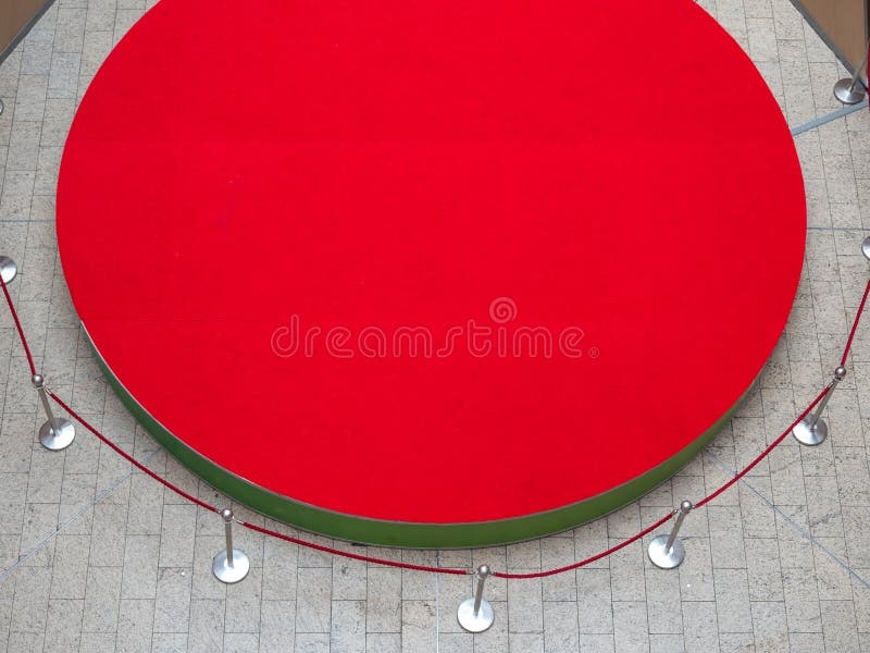 Top View of the Red Stage. Empty Red Stage. Stock Photo - Image of ...