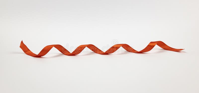 Top View, Red Twisted Shiny Ribbon. Satin Ribbon. Stock Photo - Image ...