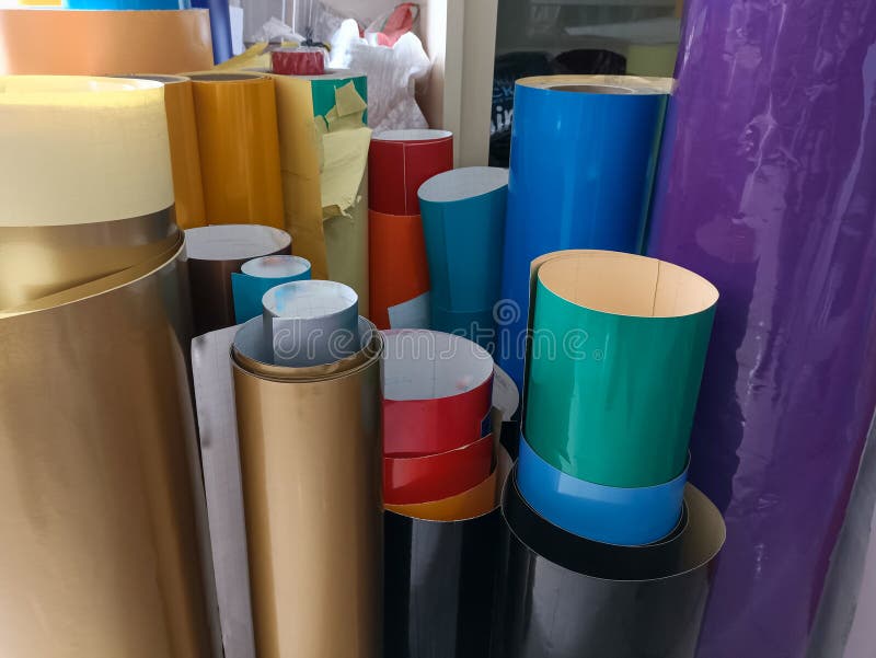 Top View of Reflective Sticker Roll Stock Photo - Image of view, roll ...