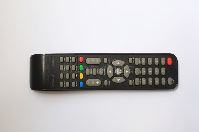 The Top View of the Remote is Black Stock Image - Image of font ...