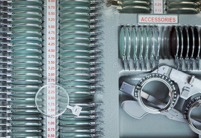 Top View of Replaceable Lenses and a Special Universal Trial Ophthalmic ...