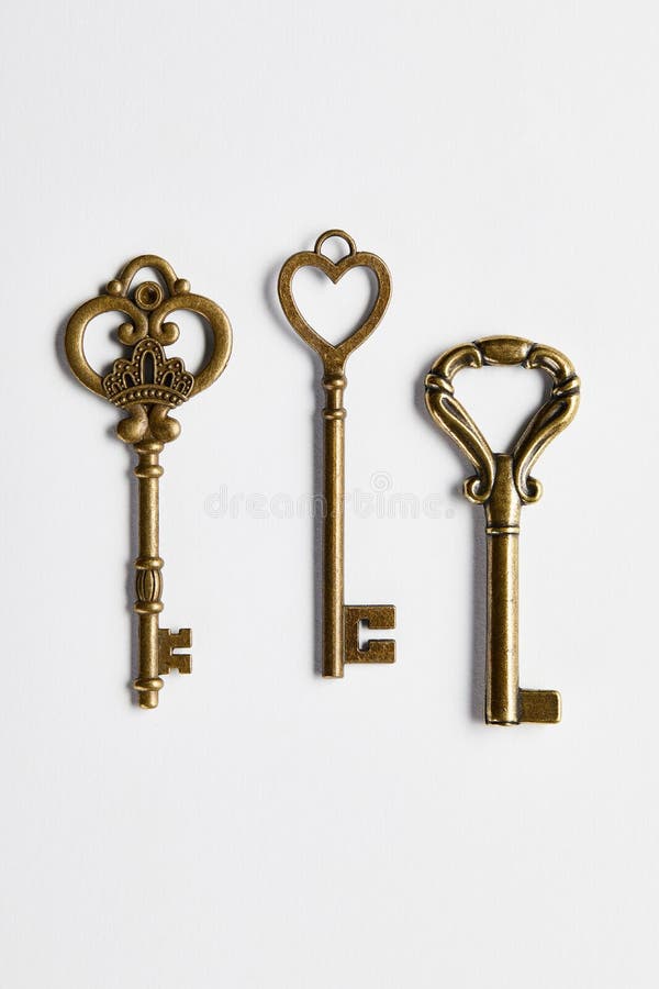 Top view of retro keys on stock image. Image of backdrop - 181682791