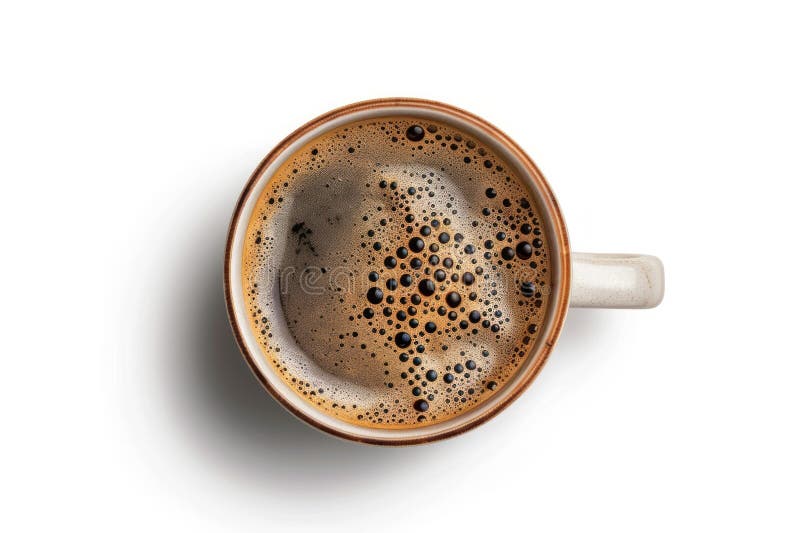 Top View of Rich Coffee in Brown Cup. Artificial Intelligence Image ...